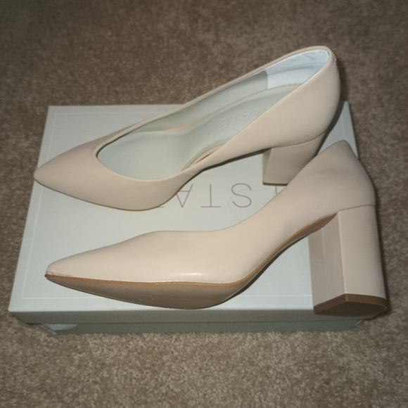 1. State | Shoes | State Saffy Tan Block Heel Pumps 7 | Poshmark